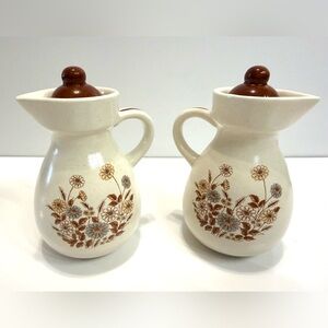 Dining | Vintage Gardenia Floral Ceramic Pitchers With Lids Made In ...